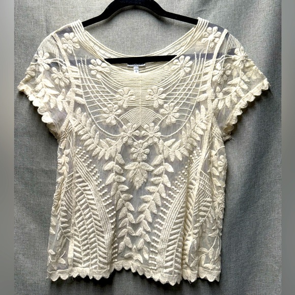 Express | Tops | Express Lace Overlay Top | Poshmark